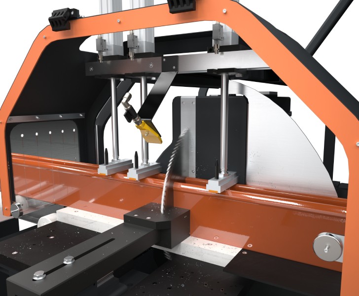 Tekna: CSemi-automatic CNC cutting-off centre with horizontal blade ...